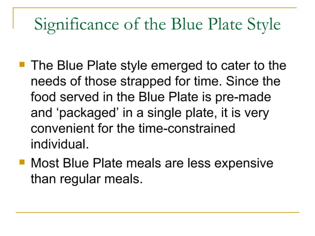 Blueplate Meal Service | PPT | Dining Out | Food & Drink