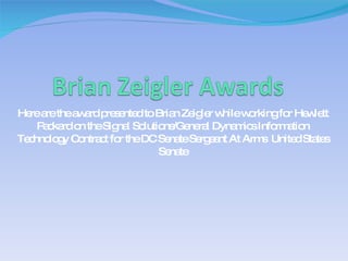 Brian Zeigler Awards | PPT