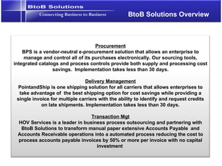 BtoB Solutions E-Procurement | PPT