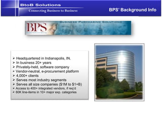 BtoB Solutions E-Procurement | PPT