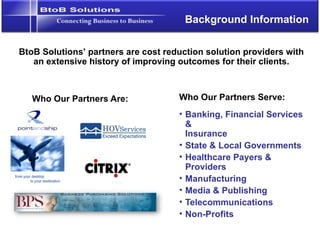 BtoB Solutions Hov Services | PPT | Business | Business and Finance
