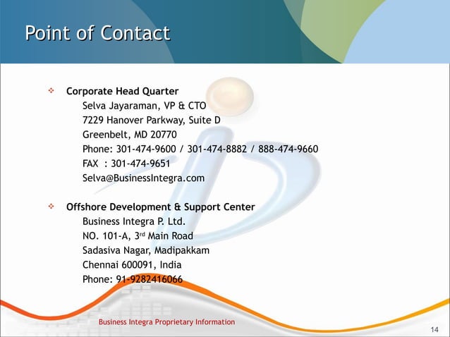 Business Integra Profile 2008 | PPT