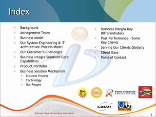 Business Integra Profile 2008 | PPT
