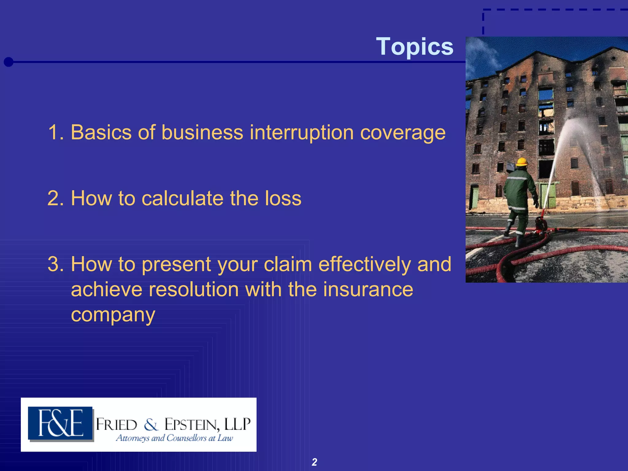 Business Interruption Presentation | PPT