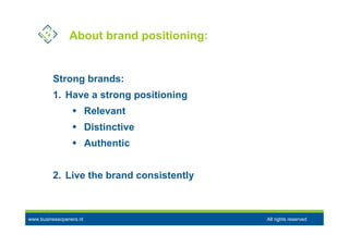 Business Openers Positioning & Internal Branding | PDF