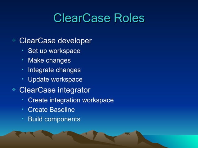 ClearCase Basics | PPT