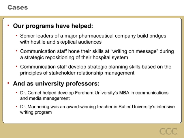 Ccc Capabilities Presentation Basic 021509 Woapp | PPT