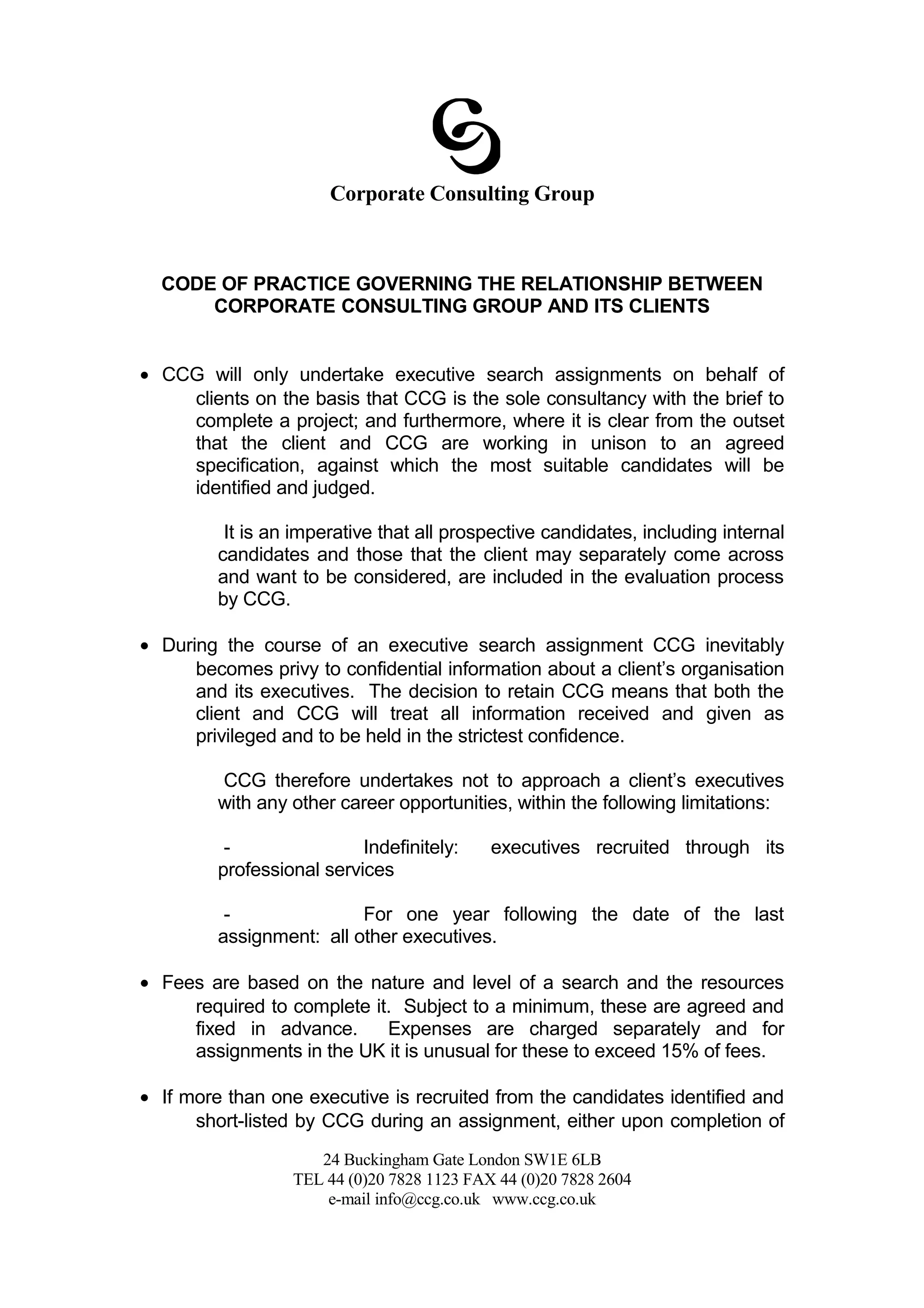 Ccg Code Of Practice Pdf