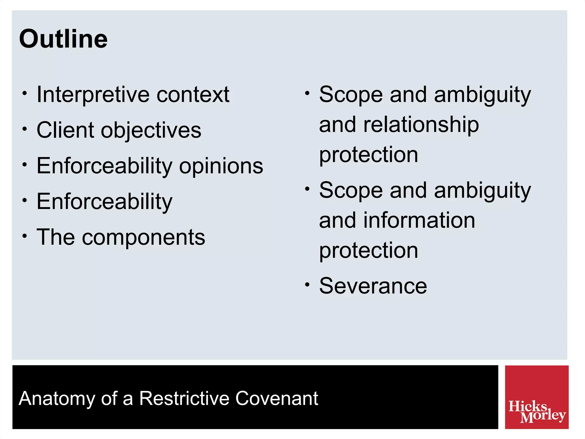 Anatomy of a Restrictive Covenant | PPT