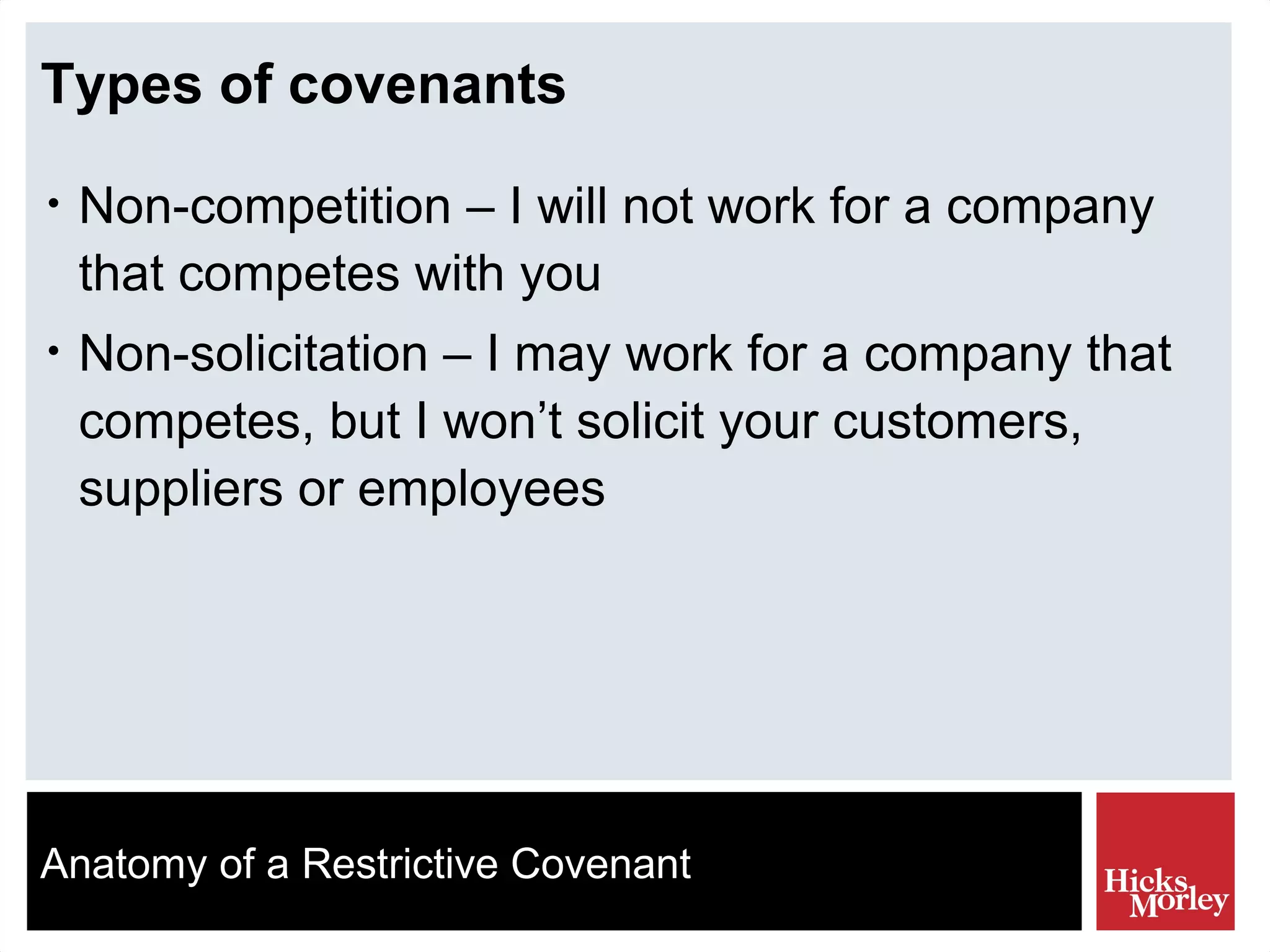 Anatomy of a Restrictive Covenant | PPT