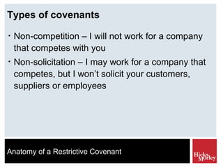 Anatomy of a Restrictive Covenant | PPT