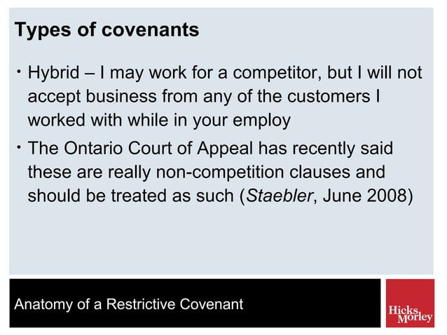 Anatomy of a Restrictive Covenant | PPT