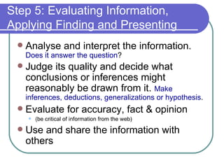 Research based learning- the Information Process | PPT | Desktop ...