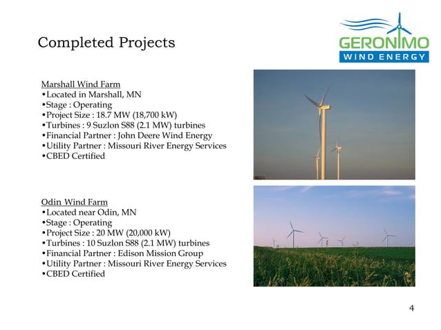 Geronimo Wind Development Model | PPT