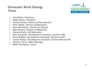 Geronimo Wind Development Model | PDF