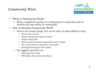Geronimo Wind Development Model | PPT