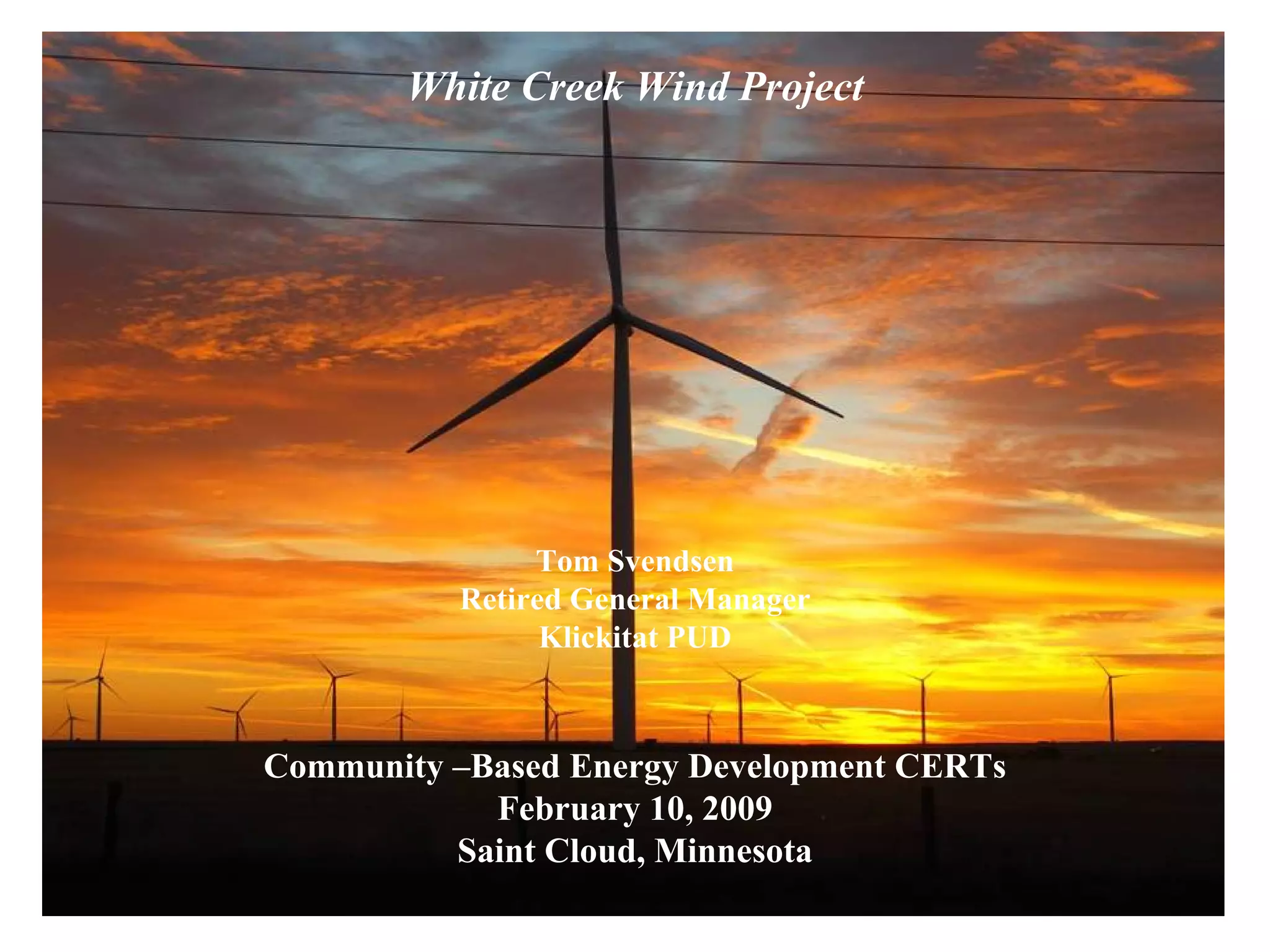 White Creek Wind Project | PDF