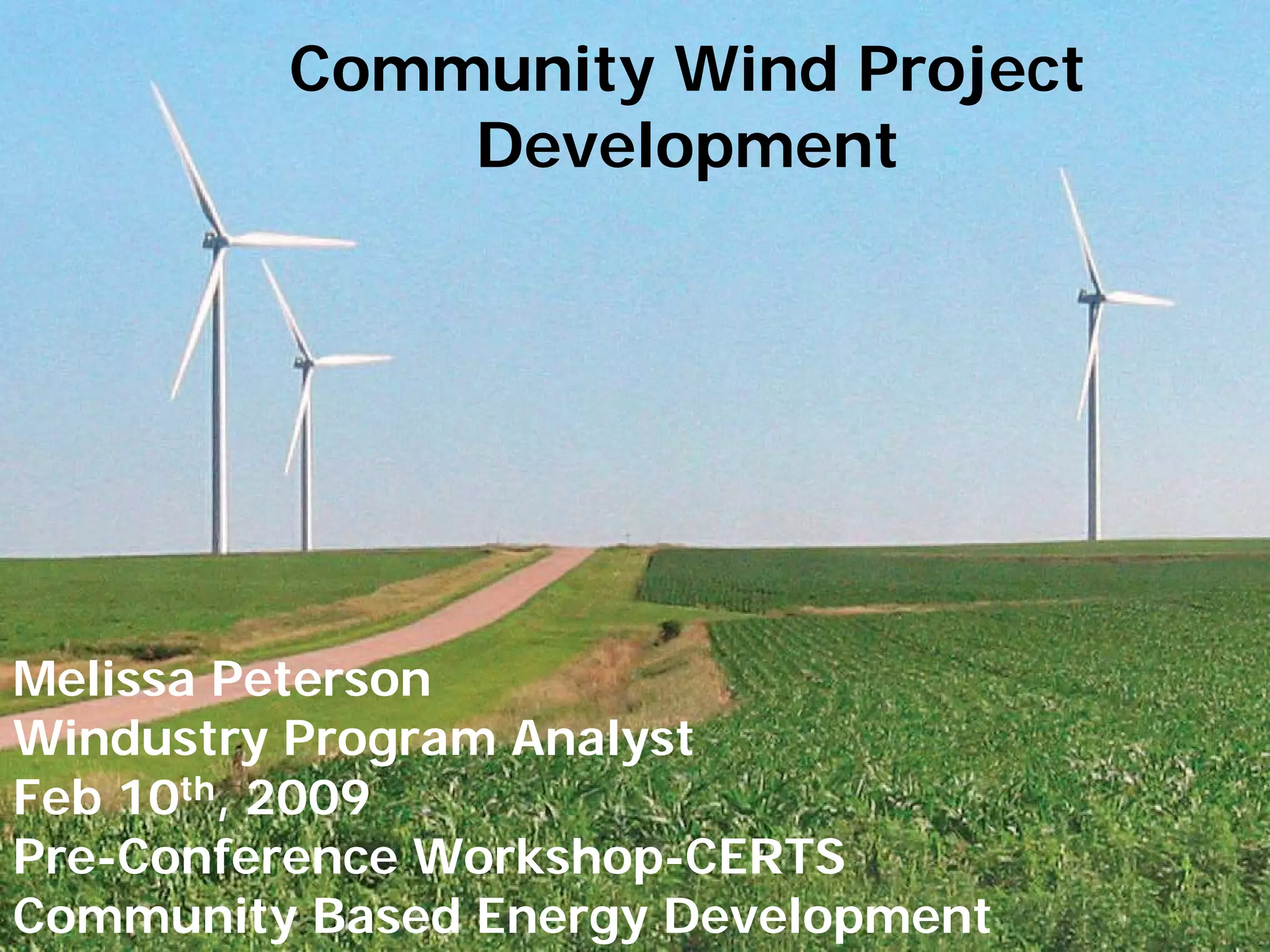 Community Wind Development | PDF