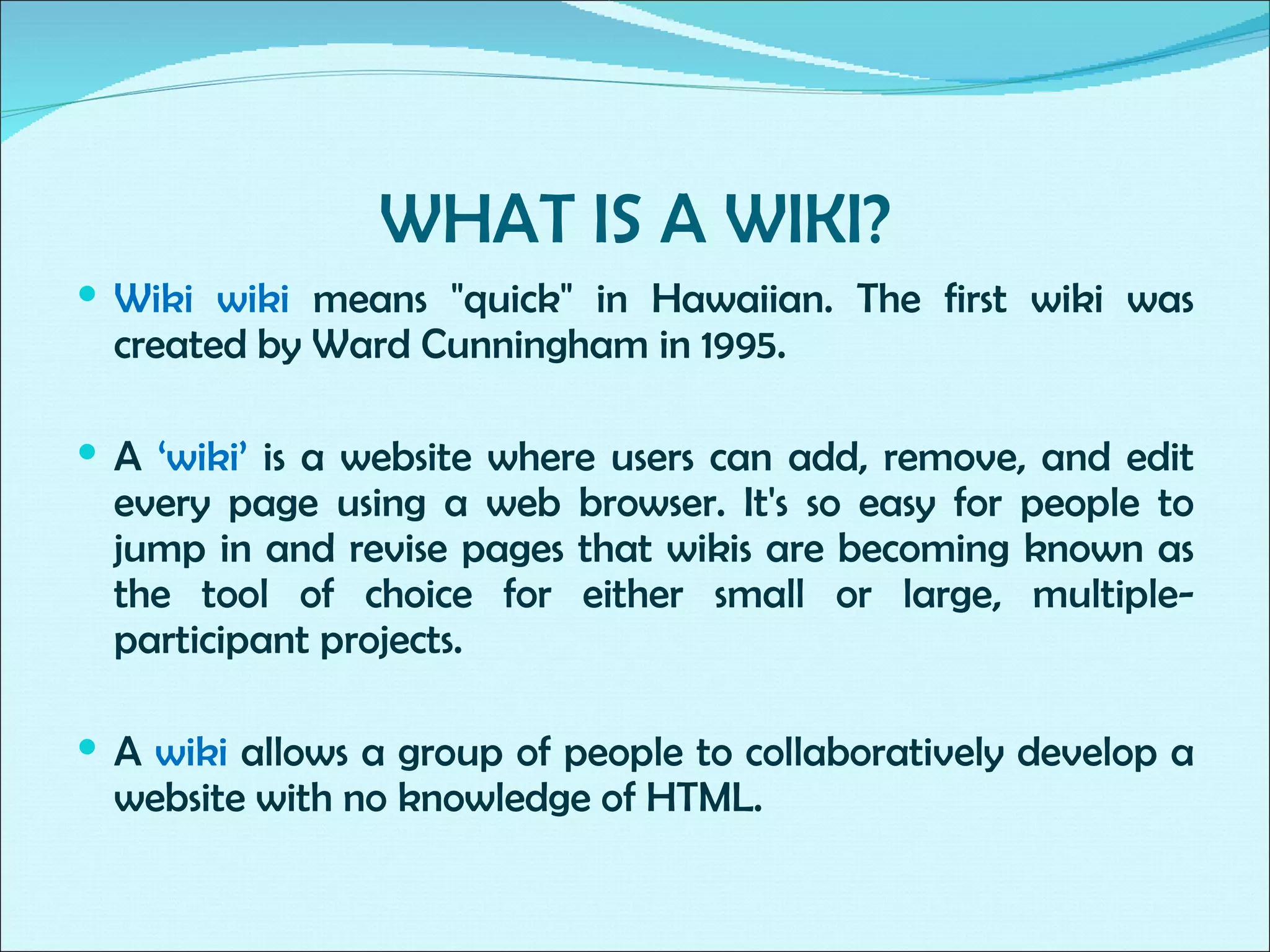 Collaborative Learning The Wiki Way | PPT