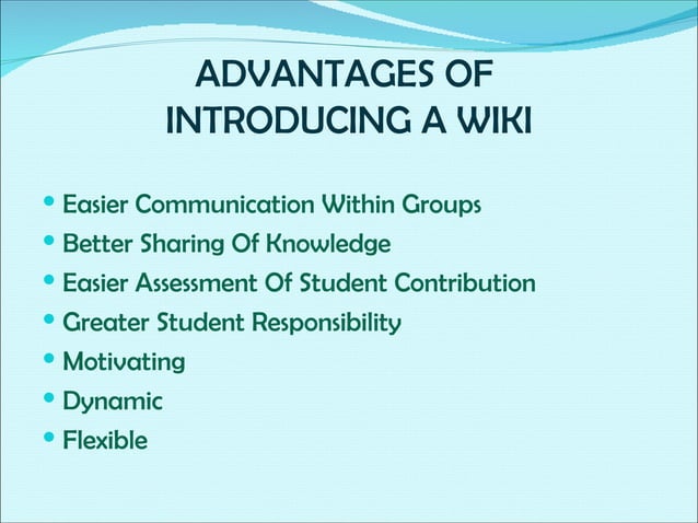 Collaborative Learning The Wiki Way | PPT