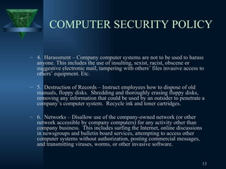 Computer Security Policy D | PPT