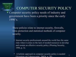 Computer Security Policy D | PPT