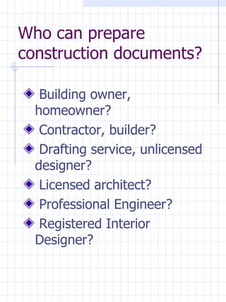 Construction Documents Required by the Connecticut Building Code | PPT