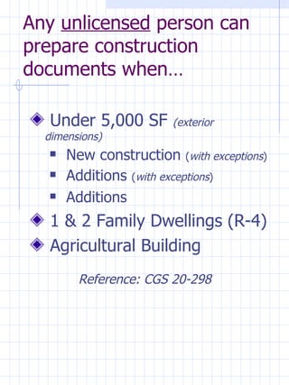 Construction Documents Required by the Connecticut Building Code | PPT