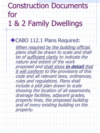 Construction Documents Required by the Connecticut Building Code | PPT
