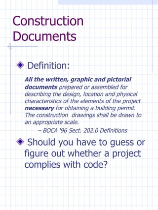 Construction Documents Required by the Connecticut Building Code | PPT