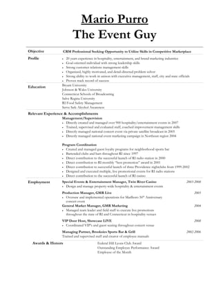 Event Specialist | DOC