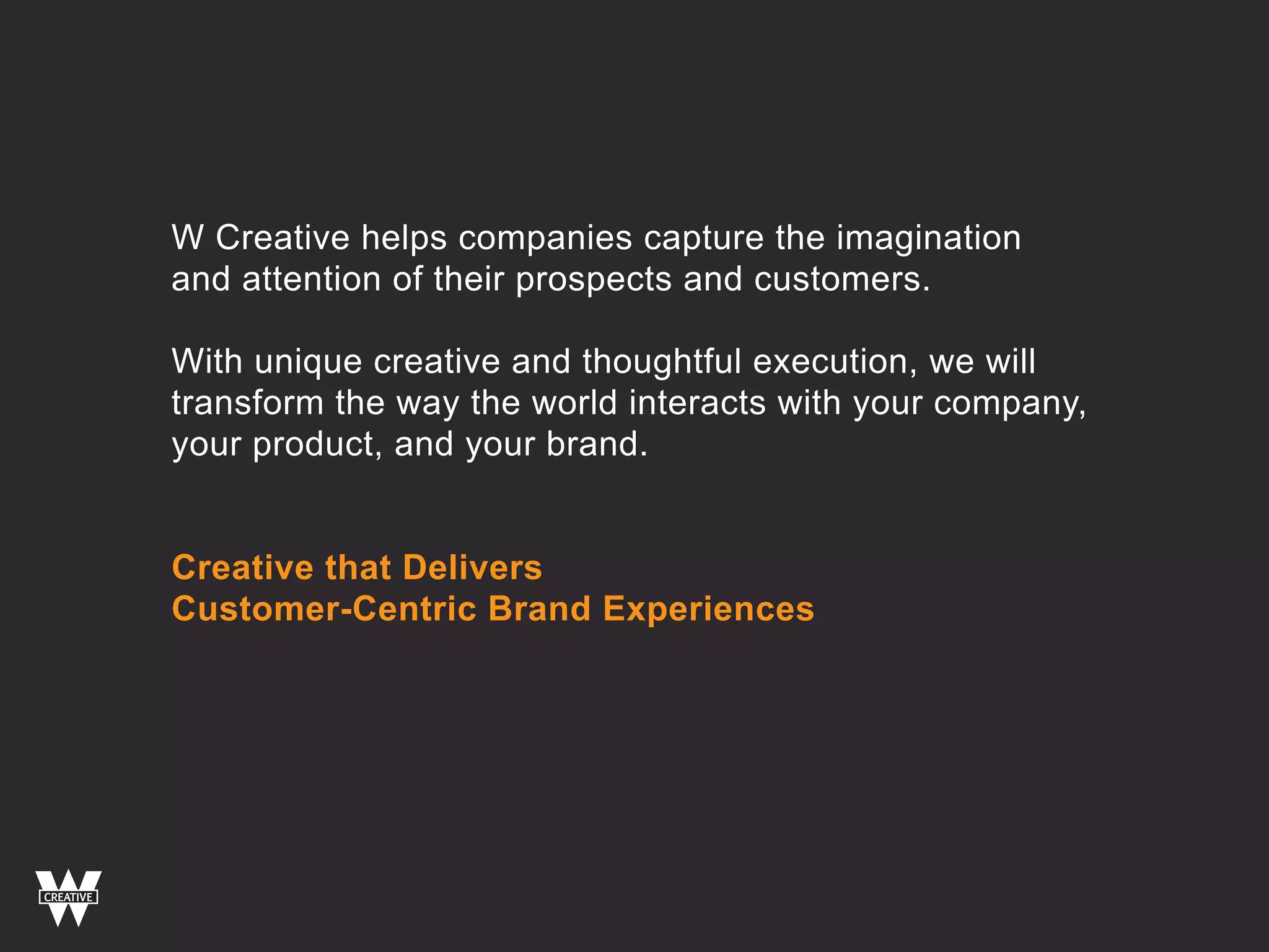 W Creative General Credentials | PPT