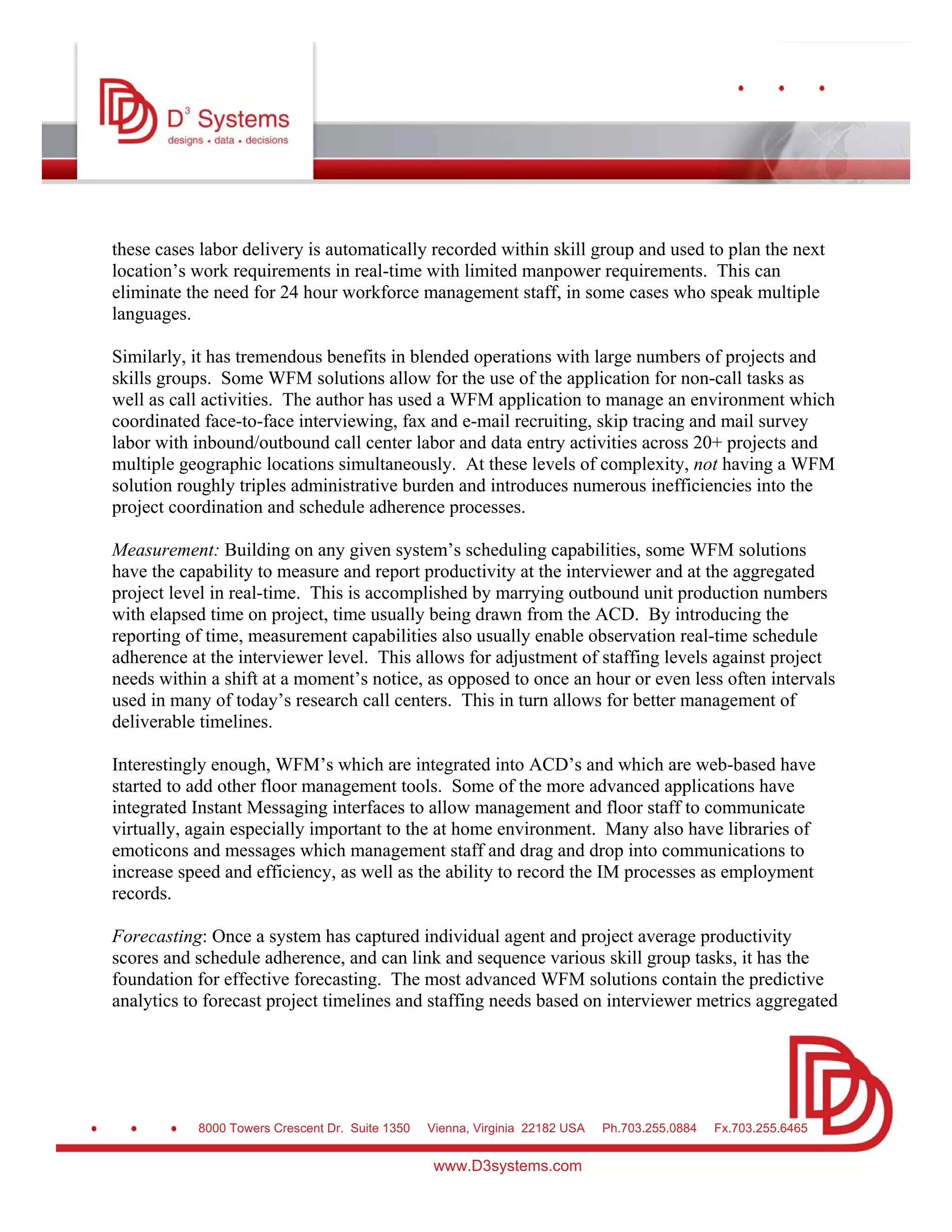 Call Center Workforce Management | PDF