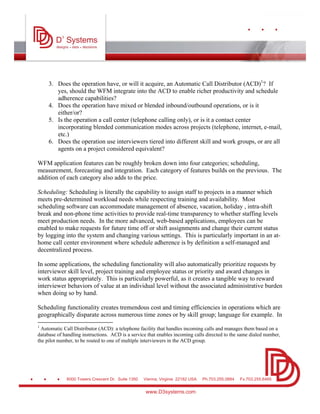 Call Center Workforce Management | PDF