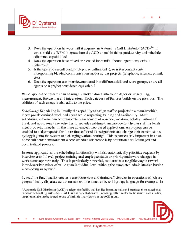 Call Center Workforce Management | PDF