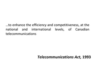 Canadian Telecom.M&A | PPT