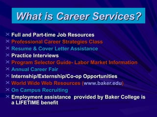 Career Services Presentation | PPT
