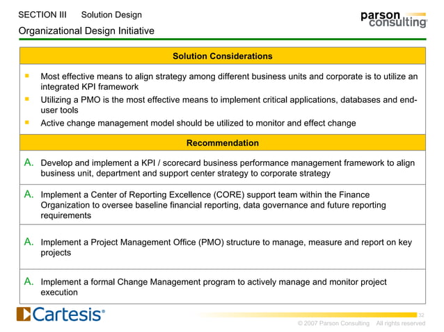 Cartesis Reporting Blue Print | PPT | Business Accounting & Finance ...