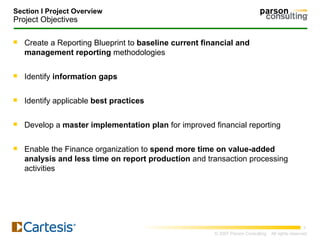 Cartesis Reporting Blue Print | PPT