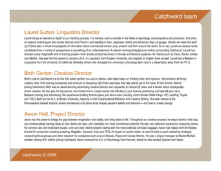 Catchword Backgrounder | PDF