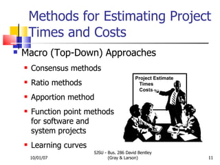Estimating Time & Costs | PPT
