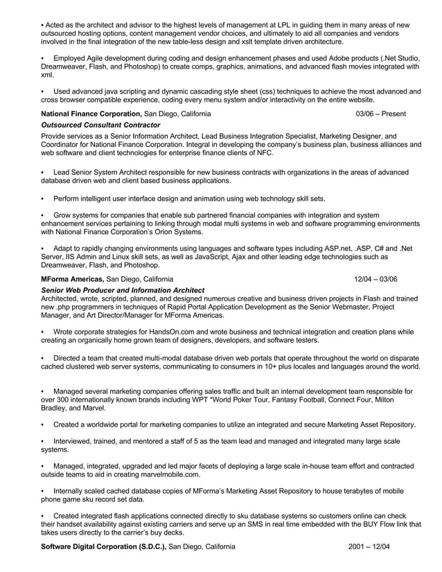 Chad Collins Professional Resume | RTF