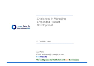 Challenges In Managing Embedded Product Development | PPT
