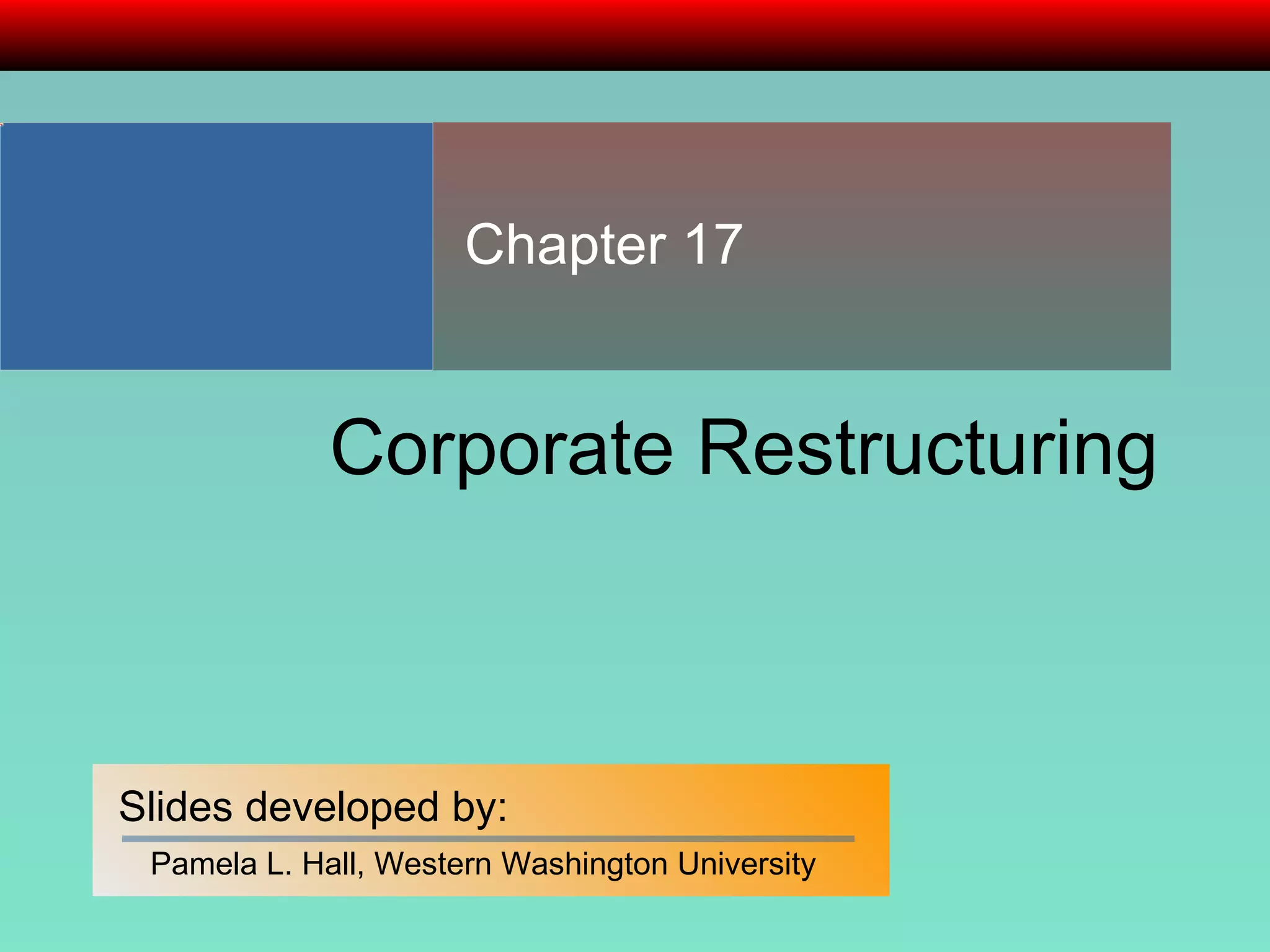 Chapter 17 Corporate Restructuring | PPT