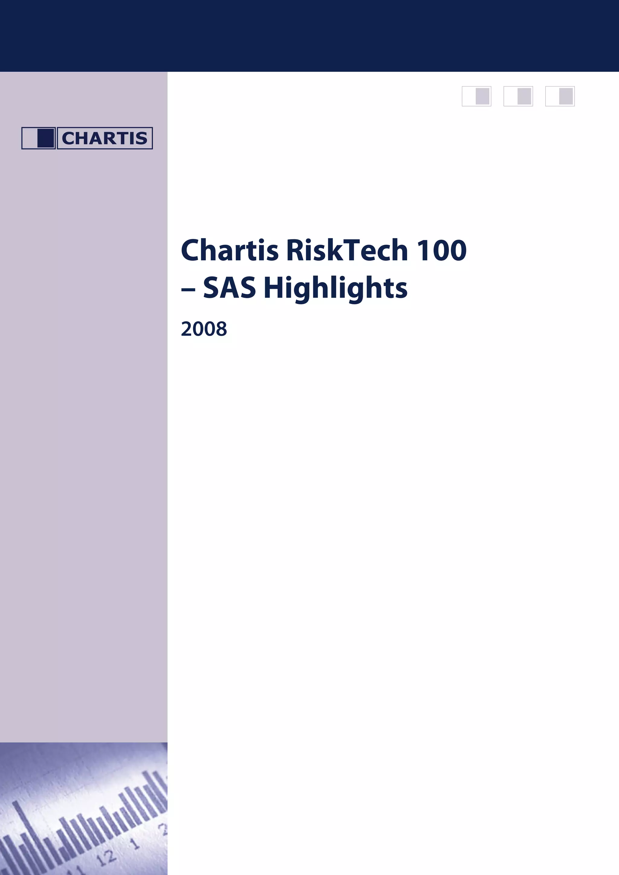 SAS ranks first in two categories of Chartis RiskTech 100 report | PDF