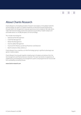 SAS ranks first in two categories of Chartis RiskTech 100 report | PDF