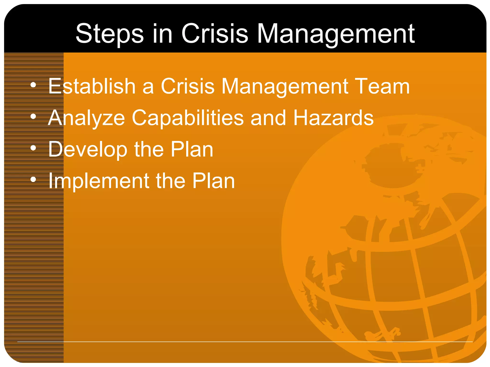 Cingular Continuity And Crisis Management Plan | PPT