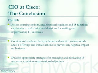 Cisco - A CIO Perspective: | PPT | IT and Internet Support | Internet