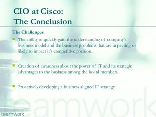 Cisco - A CIO Perspective: | PPT
