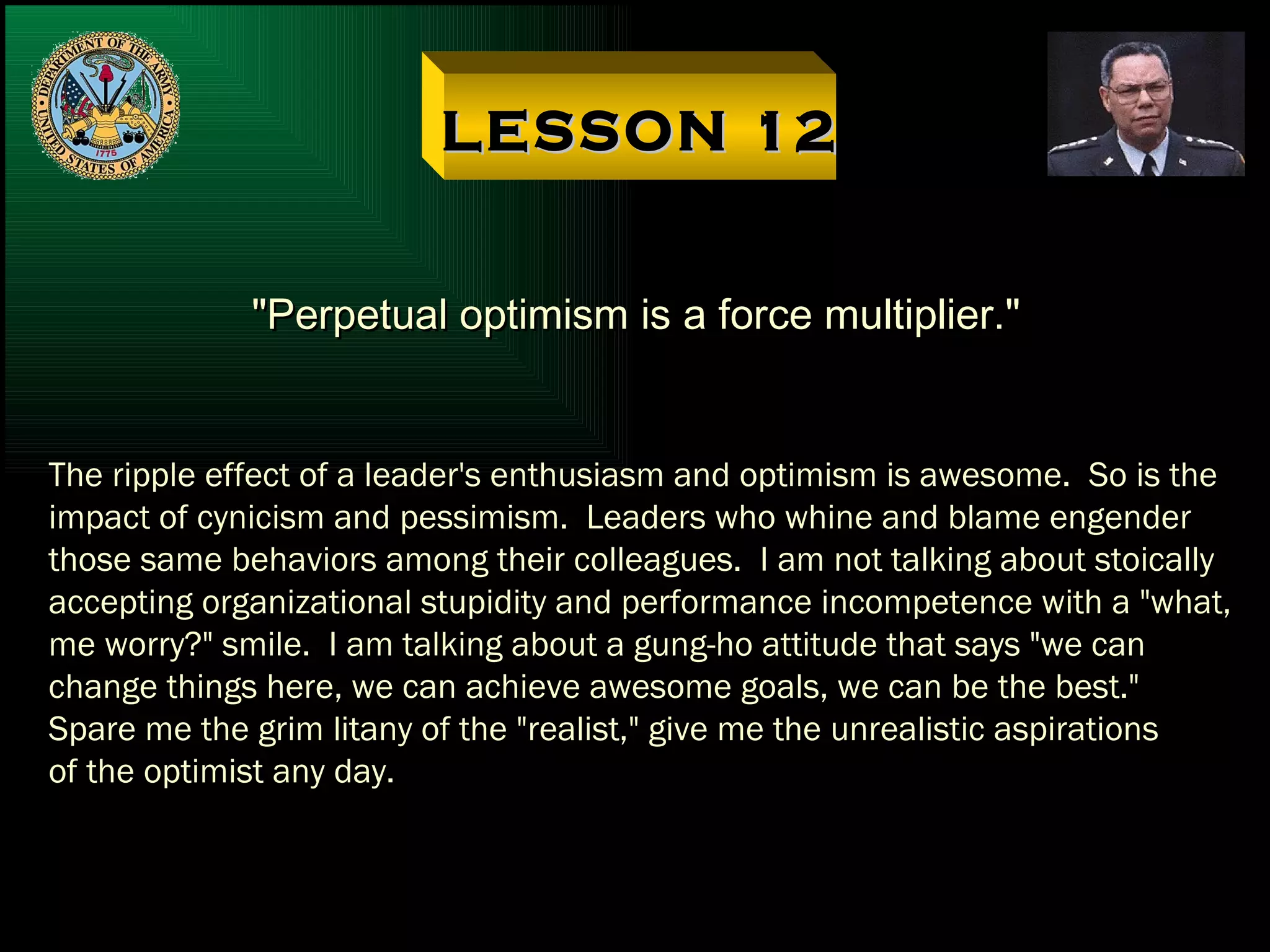 Colin Powell Leadership Primer | PPT